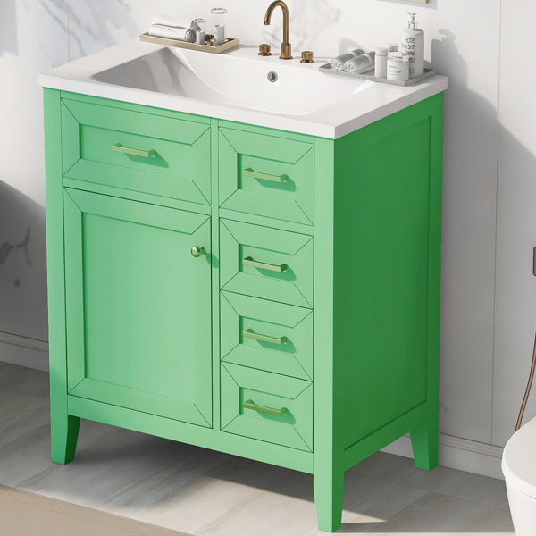 Ebern Designs Keyashia 30 Single Bathroom Vanity With Ceramic Top